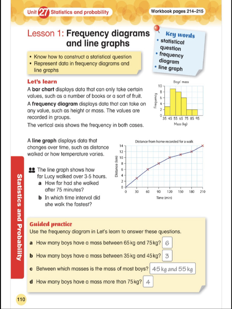 Frequency Diagrams and Line Graphs | PDF