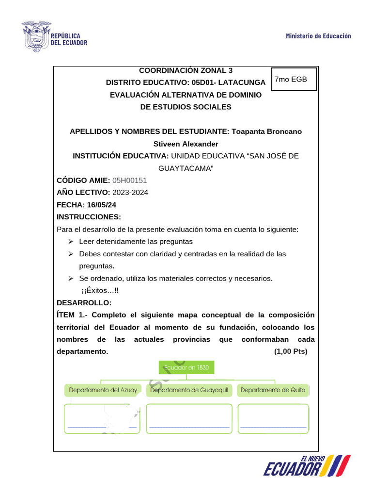 Ex. Grado Toapanta | PDF
