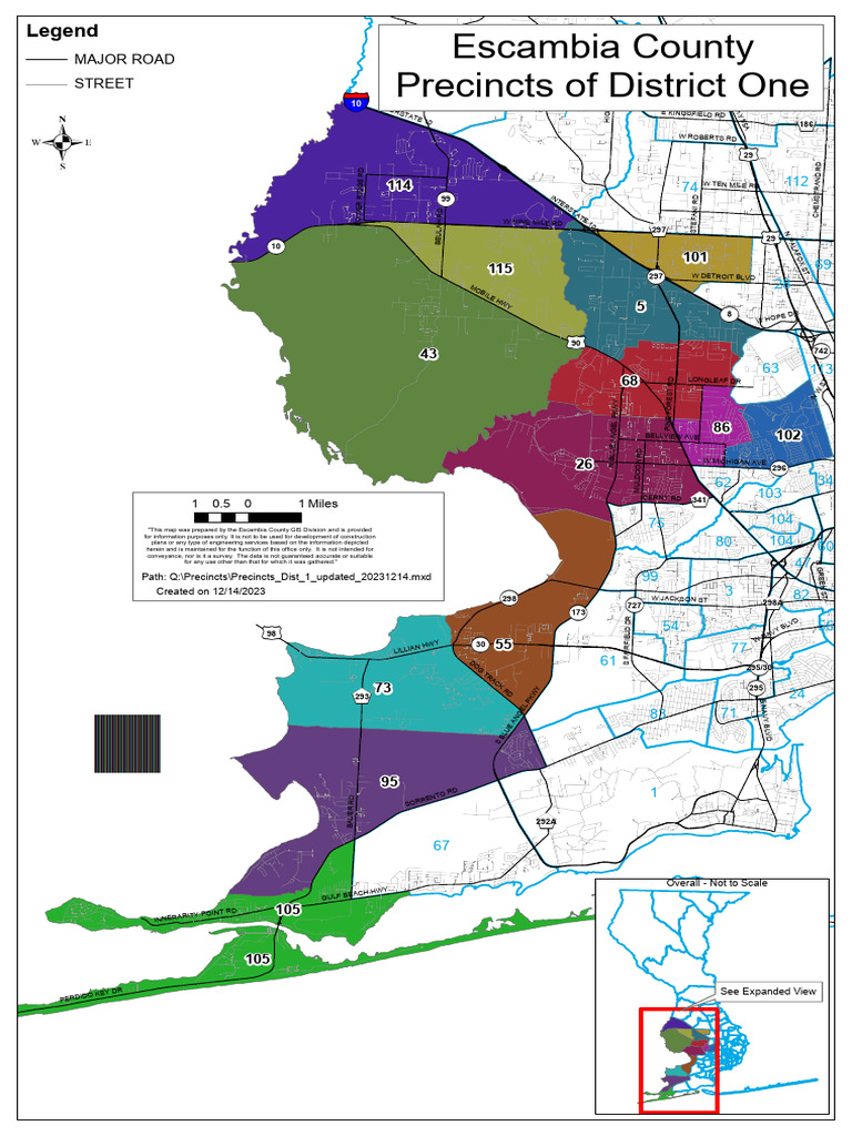 Escambia-County-Precincts Dist 1 5 Updated New | PDF