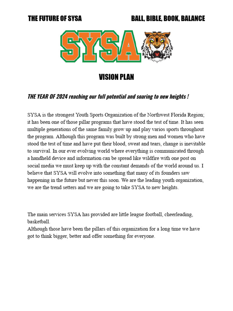 Vision Plan | PDF | Cheerleading | Entertainment