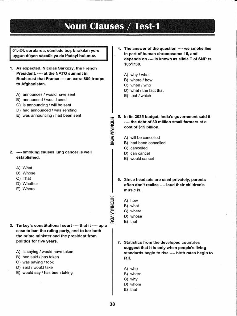 6 Noun Clauses | PDF