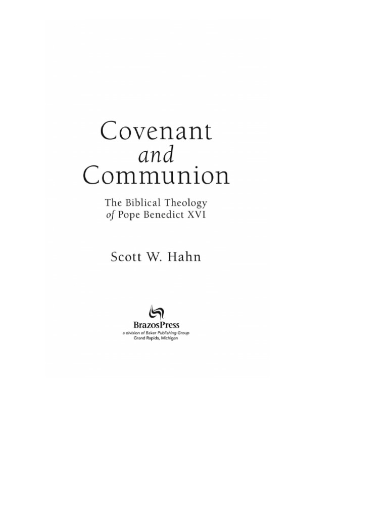 Covenant and Communion by Scott W. Hahn Wordtext (1) | PDF | Papa ...