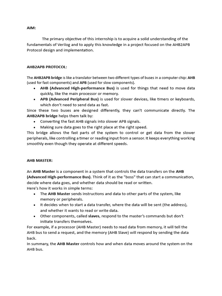 AHB to APB Protocol Design Using Verilog | PDF | Computer Engineering ...
