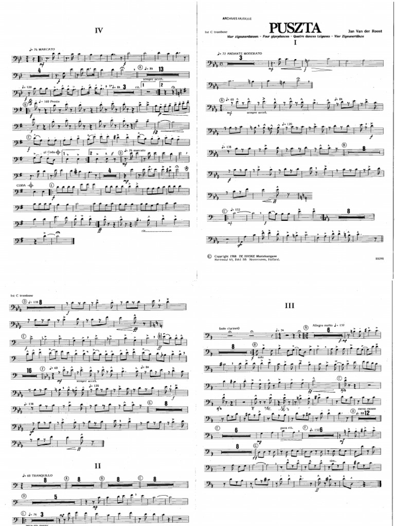 Puszta - Trombones | PDF