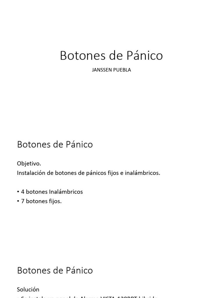 Botones de Pánico | PDF