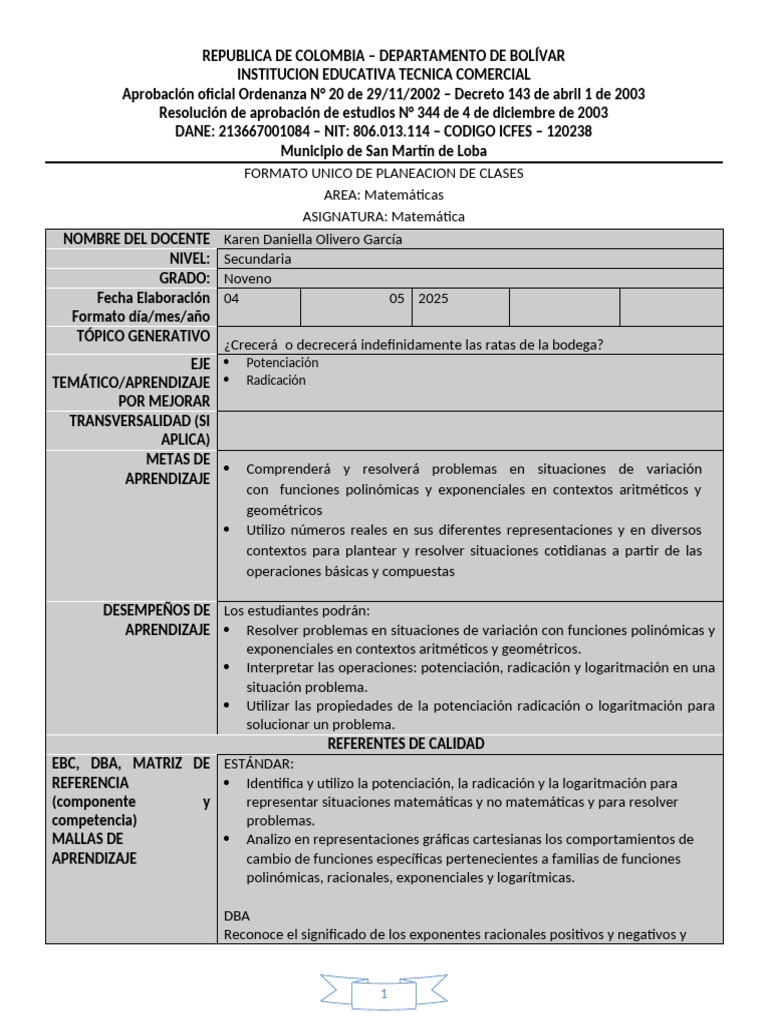 Matematica 9 Segundo Periodo | PDF | Exponenciación | Funcion exponencial