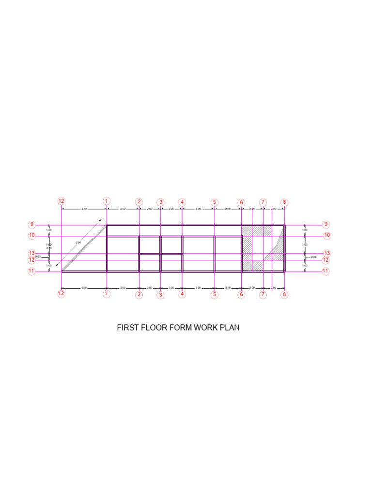 First Floor Form Work Plan | PDF
