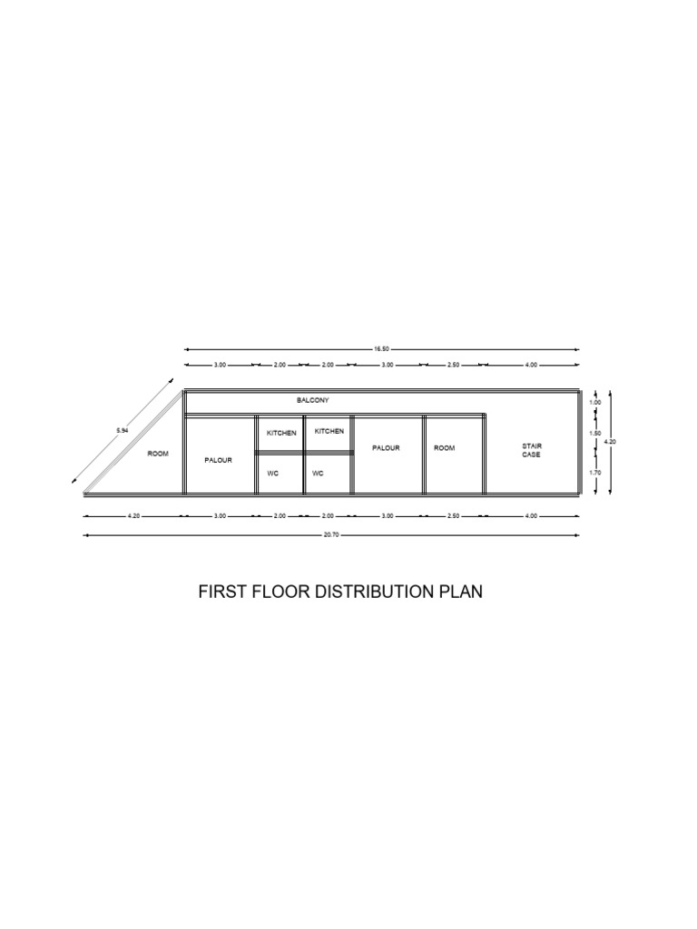 First Floor Distribution Plan | PDF
