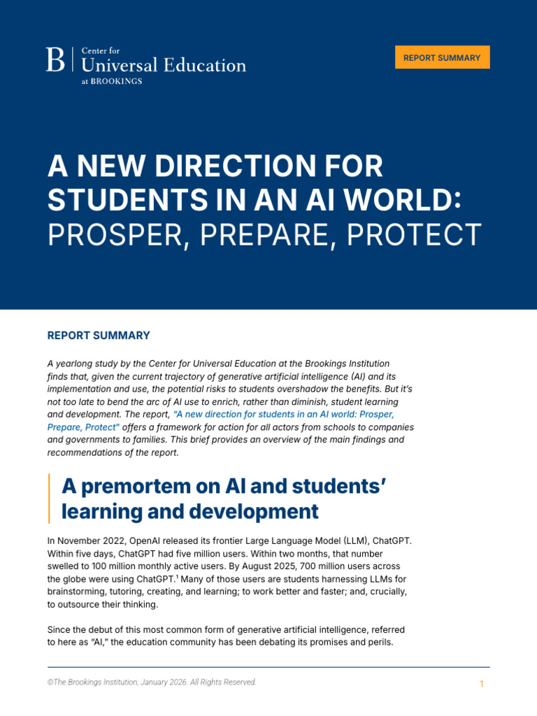 A New Direction For Students in An AI World SUMMARY | PDF | Artificial ...