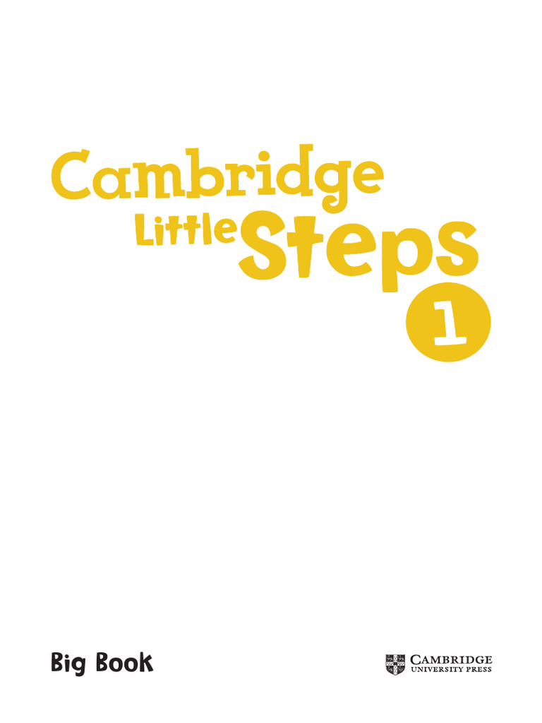 Cambridge Little Steps Cambridge Little Steps 1 Big Book Little Teddy ...