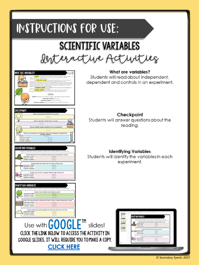 Scientific Variables Freebie | PDF