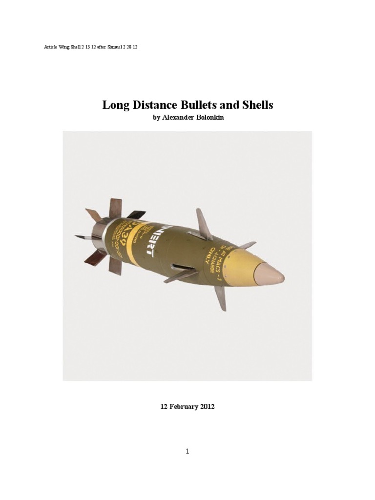 Long Distance Bullets and Shells | PDF | Shell (Projectile) | Bullet