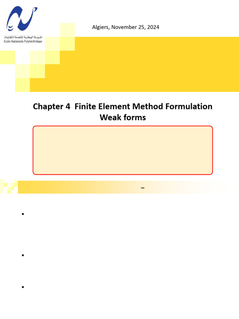 04 FEA Formulation Weak Forms (1) | PDF | Finite Element Method | Integral