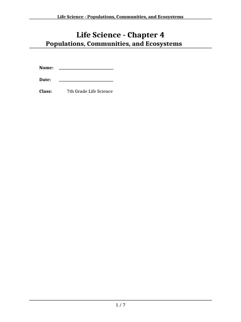 Populations_Communities_and_Ecosystems_-_L2 | PDF | Ecosystem ...