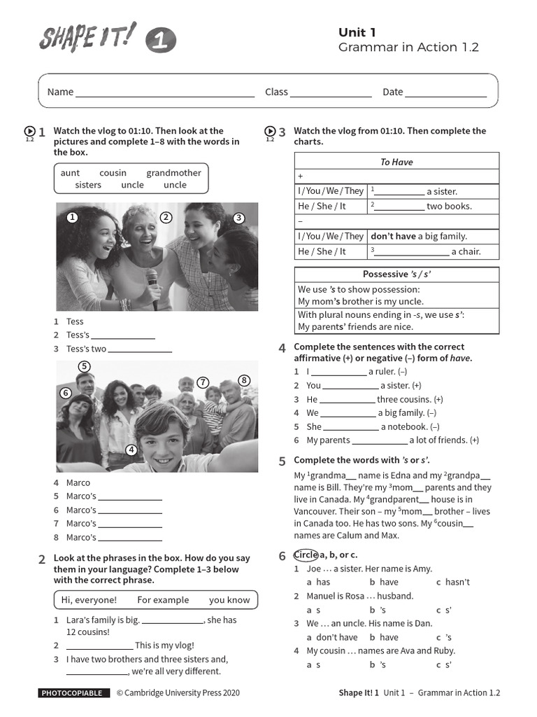 Grammar in Action Unit1 Without Answers | PDF | Morphology | Language ...
