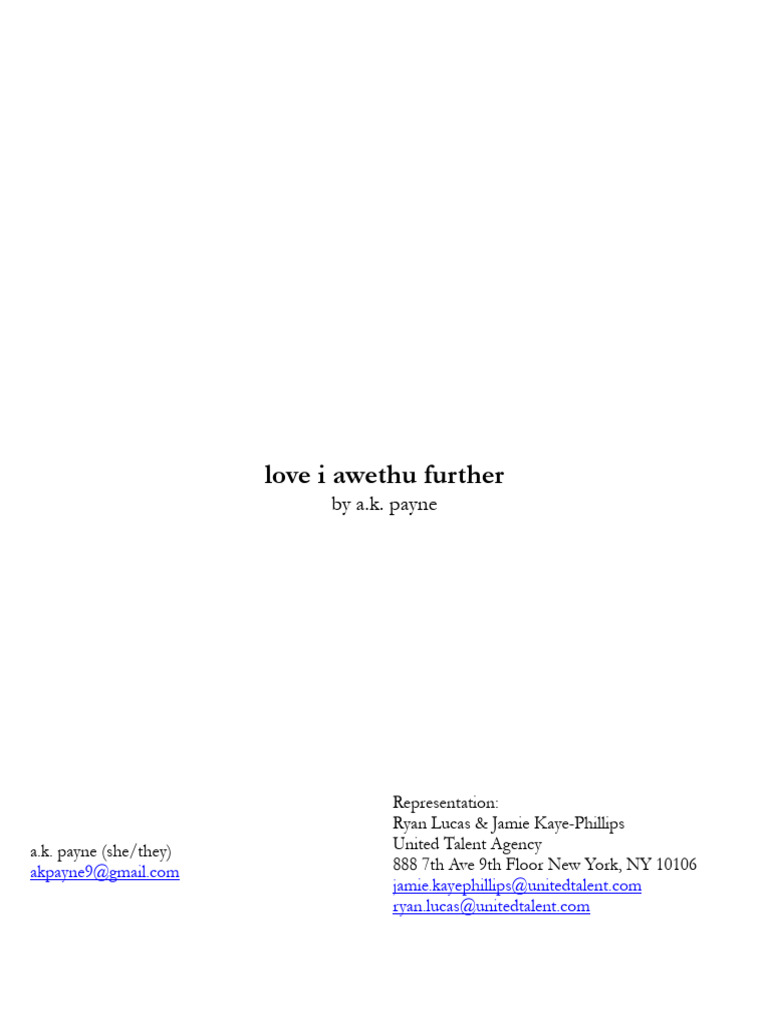 LOVE I AWETHU FURTHER (A.k. Payne) - Conference Draft - 7.7. 23 | PDF