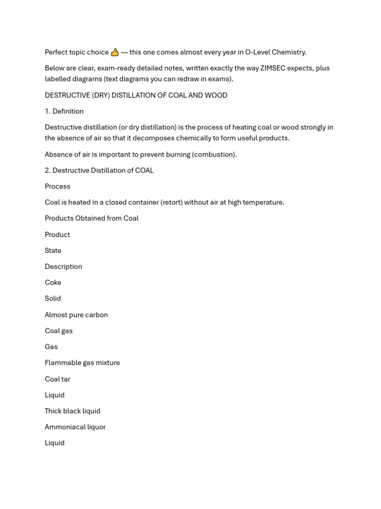 Distillation of Coal and Wood | PDF | Coal | Ammonia