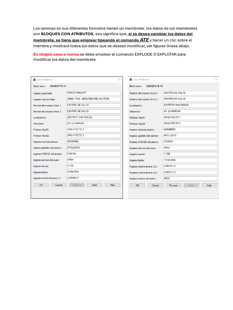 Formatos Upc Indicaciones Para El Membrete | PDF