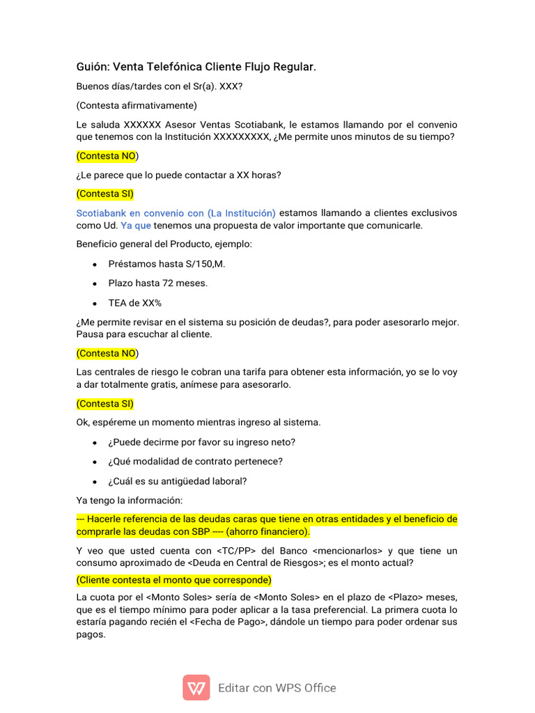 Speech de Ventas - FFVV Provincia 2 | PDF