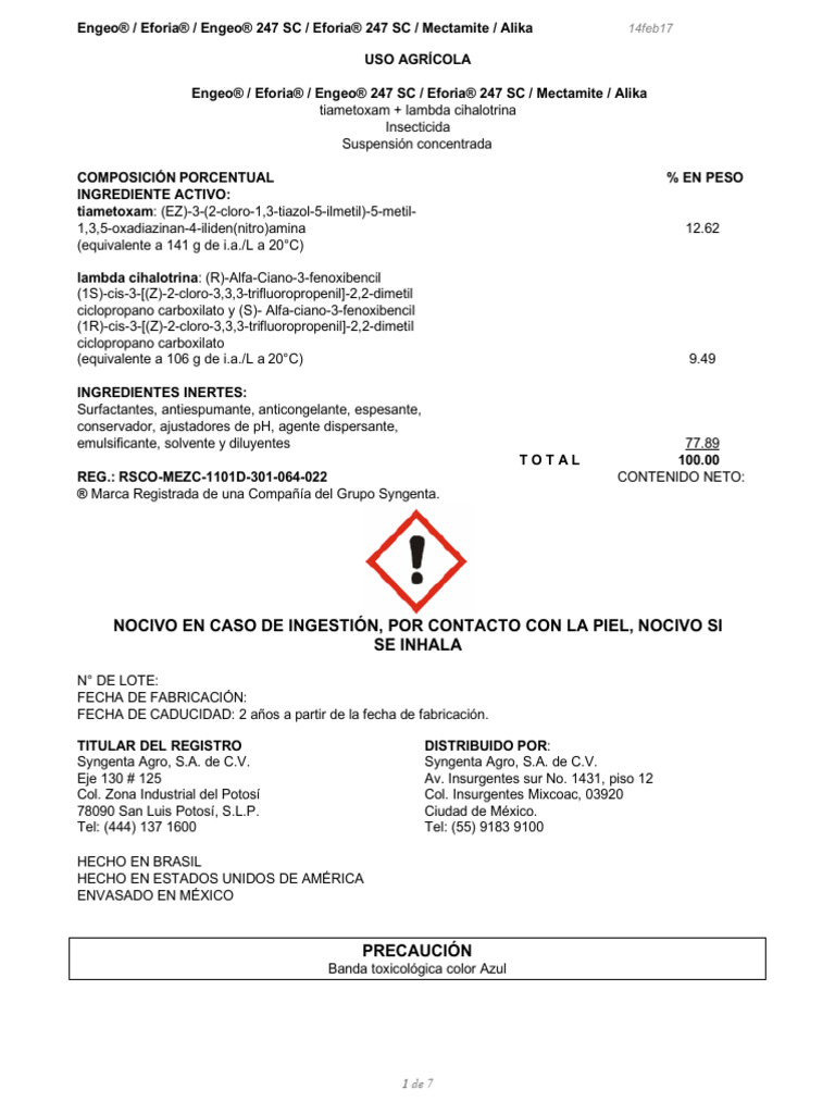 Engeo-SL__ | PDF | Agua | Pesticida