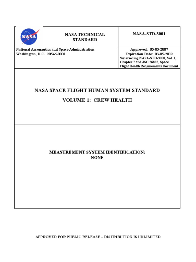 NASA: 173505main NASA STD 3001 Vol1Approved | PDF | Nasa ...