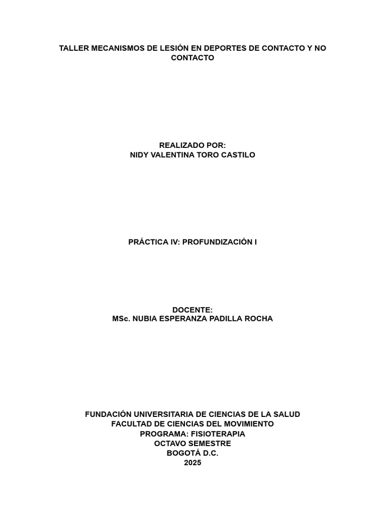 Mecanismo de Lesion (1) | PDF