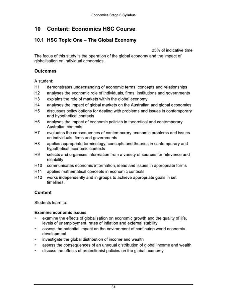 HSC Syllabus | PDF