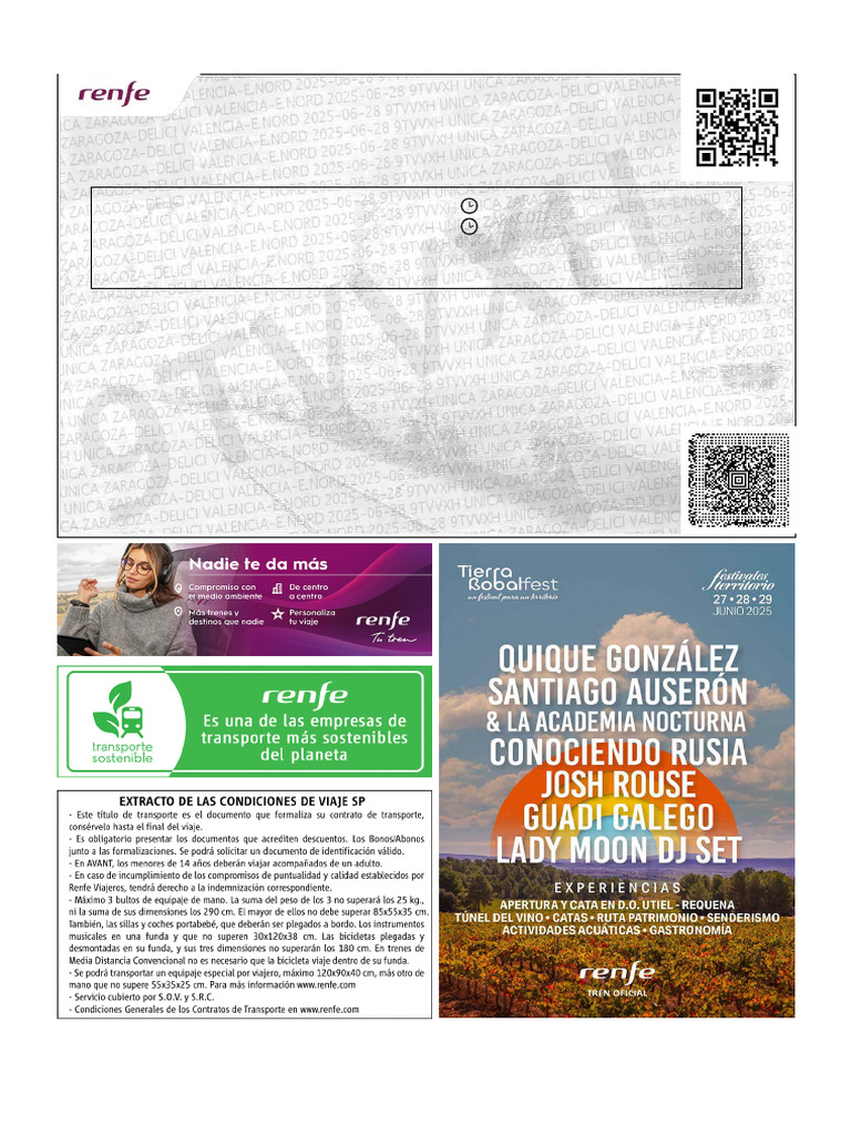 Tickets Del Renfe Valencia | PDF