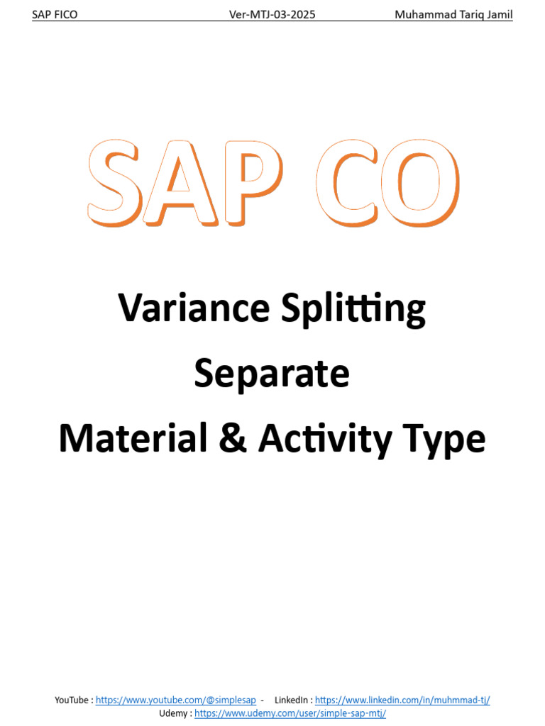 Variance Splitting Material Activity Type 1751042184 | PDF