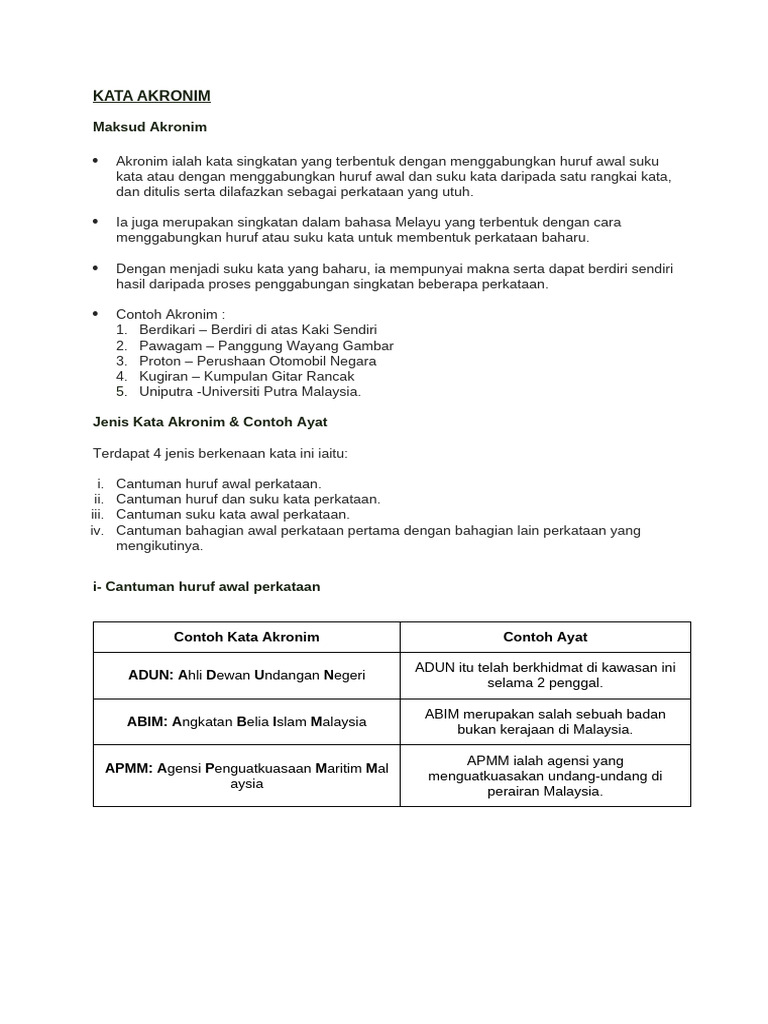 Kata Akronim | PDF