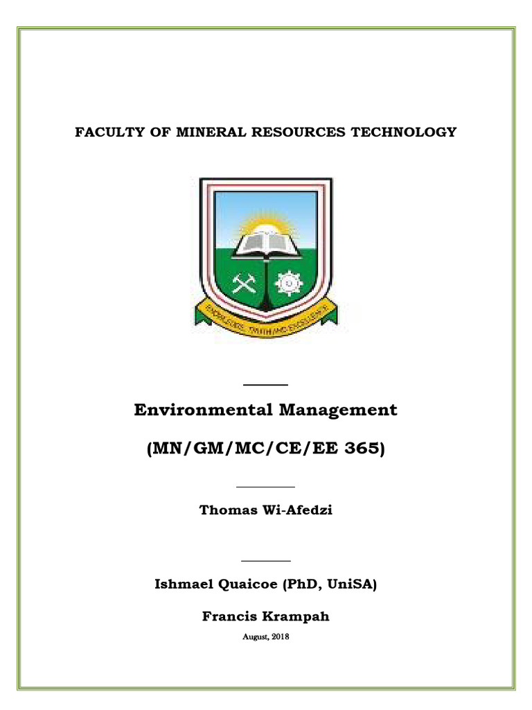 Handout 3 - Environmental Management | PDF | Atmosphere Of Earth ...