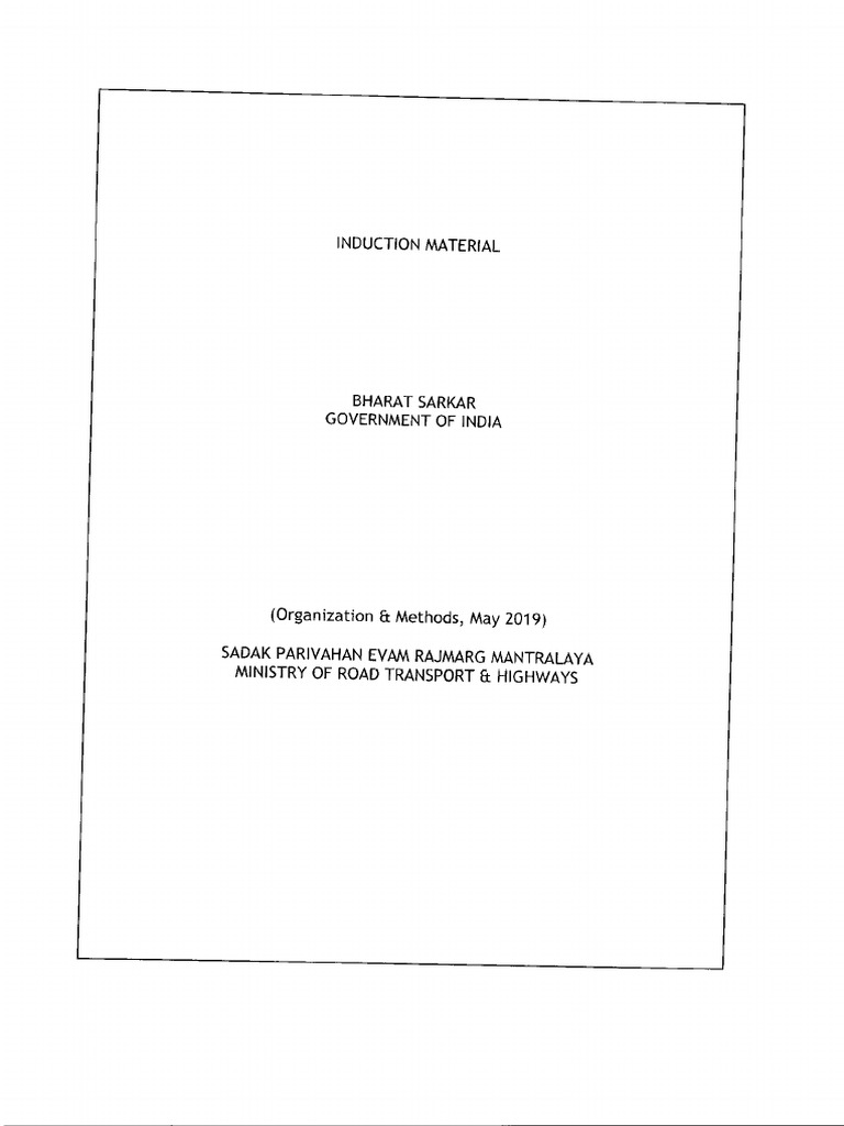 Induction Material 1 | PDF | Transport | Road Safety