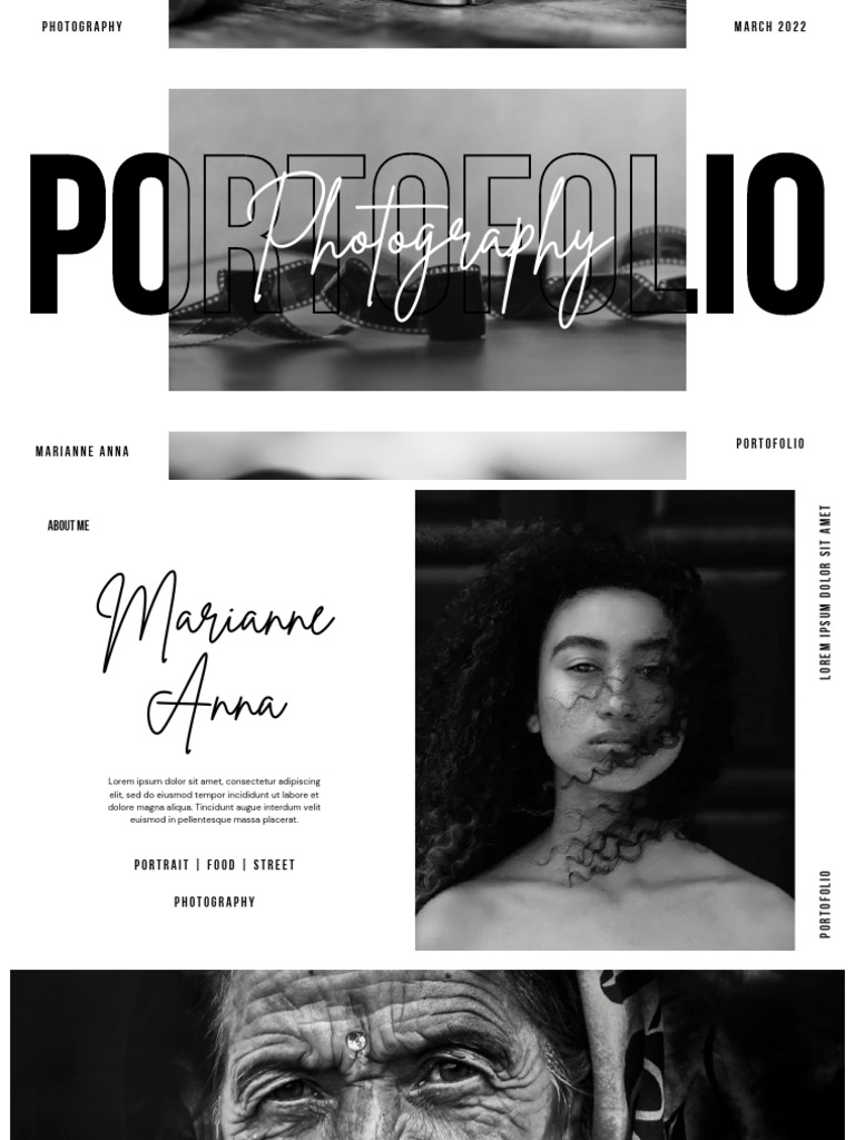 Black and White Minimalist Elegant Photographer Portfolio Presentation ...