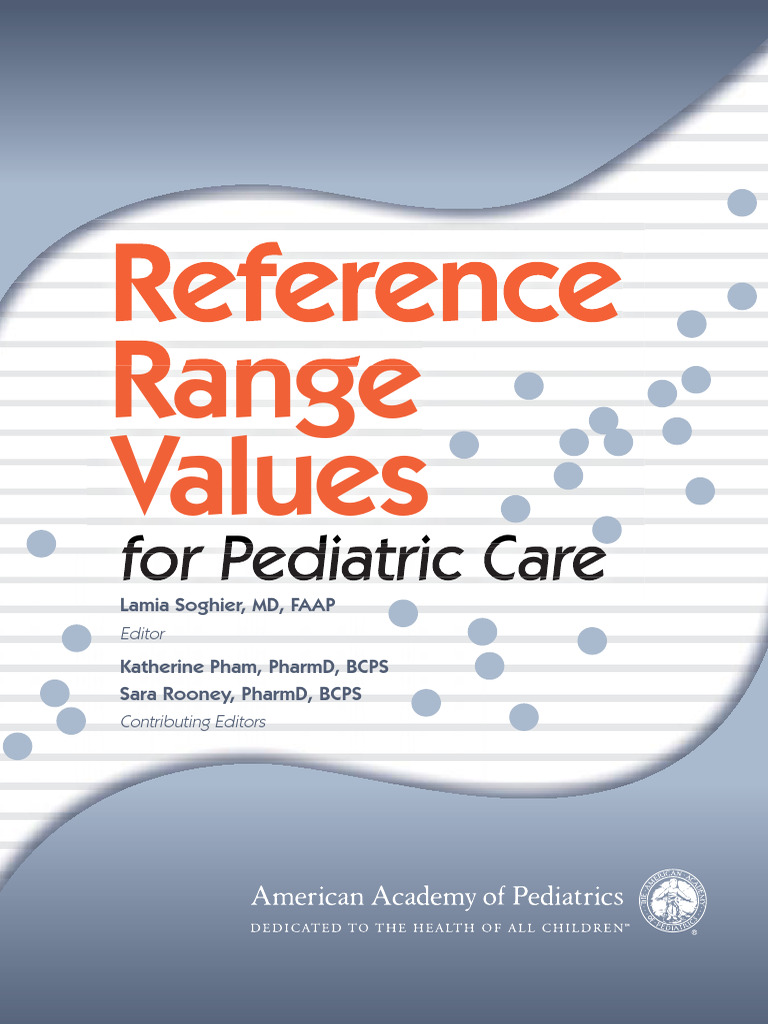 AAP Reference Range Values for Pediatric Care | PDF | Mole (Unit ...
