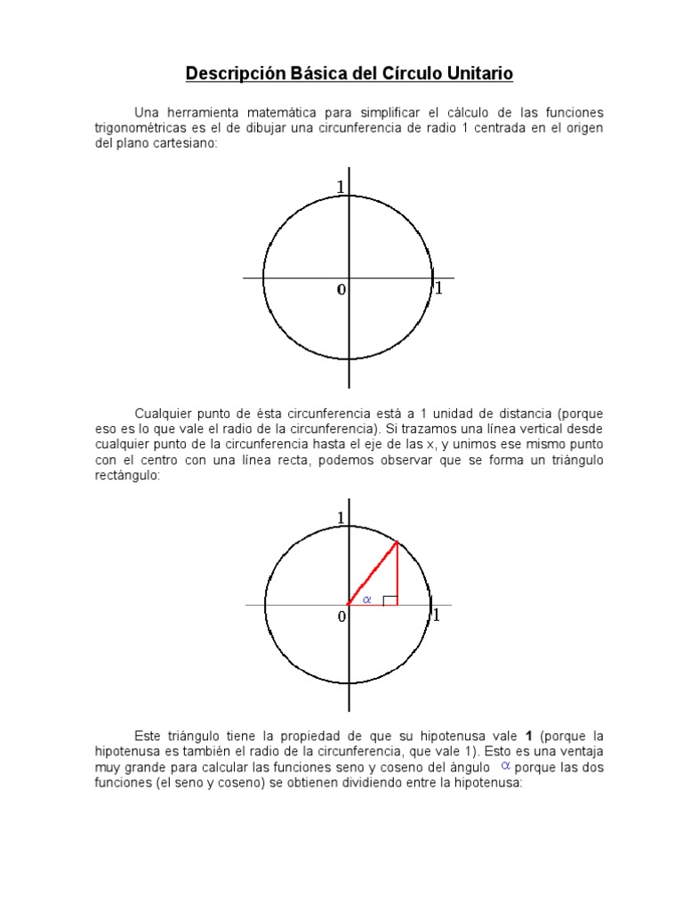 Círculo Unitario | PDF | Trigonometría | Triángulo
