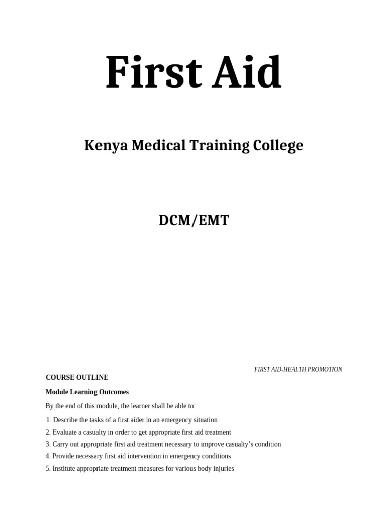 First AId Notes - Updated | PDF | First Aid | Cardiopulmonary Resuscitation