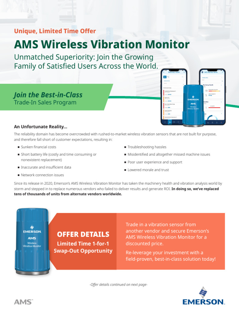 Brochure Ams Wireless Vibration Monitor 2025 Sales Program Flyer Ams en ...