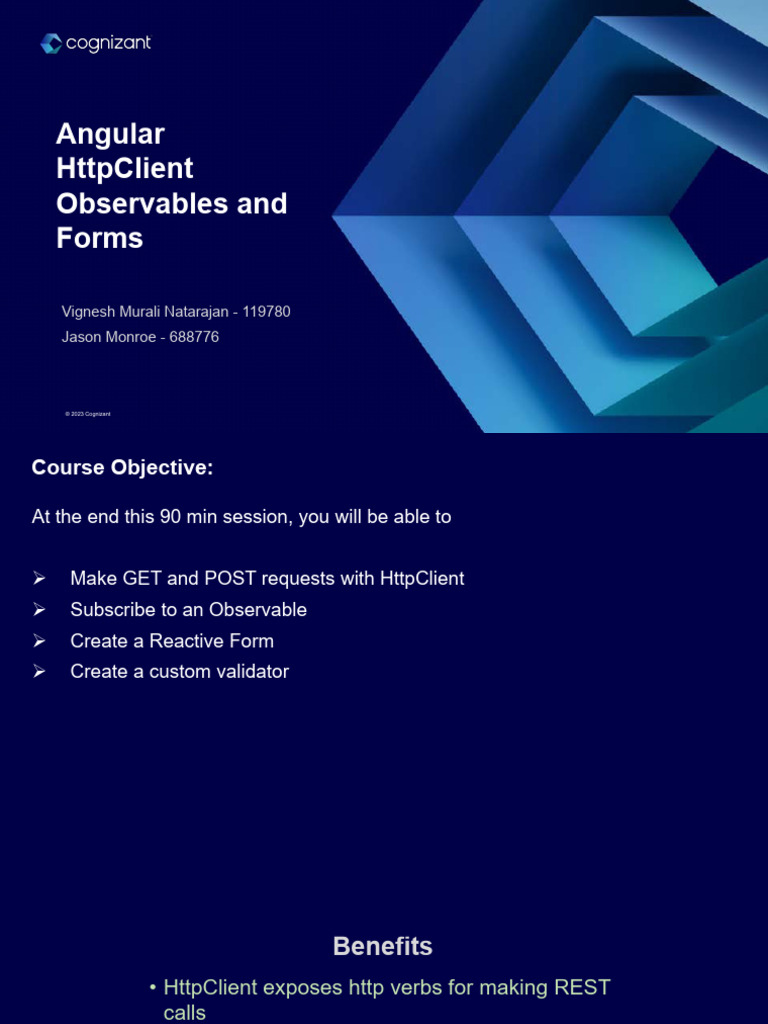 05 HttpClient Observables and Forms 1-Compressed | PDF | Constructor ...