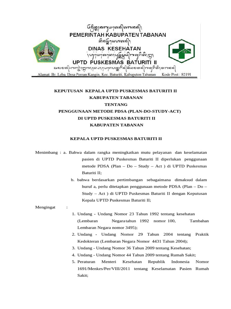 5141 SK Kebijakan Pdsa | PDF