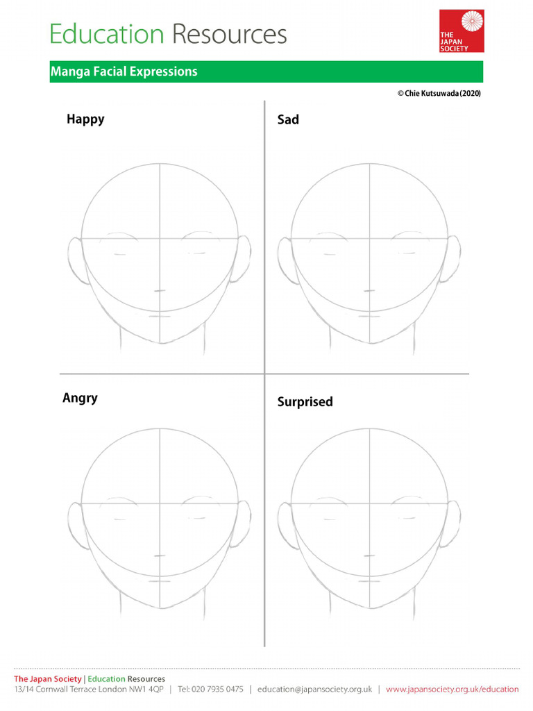 Manga Facial Expressions Template | PDF
