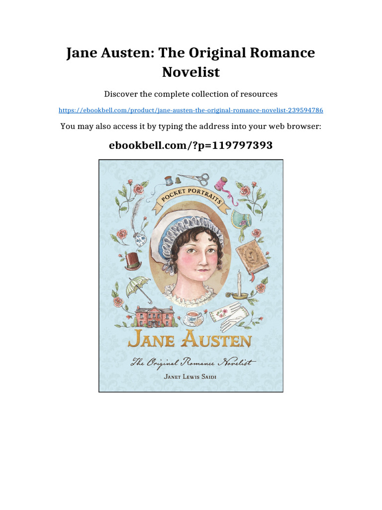 Jane Austen: The Original Romance Novelist all chapters available | PDF ...
