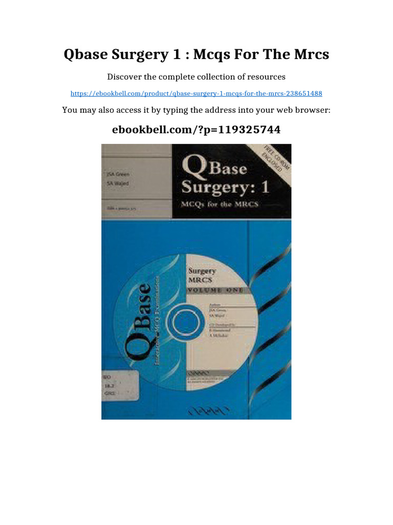 Qbase surgery 1 : MCQs for the MRCS newest edition 2025 | PDF | Lesbian ...