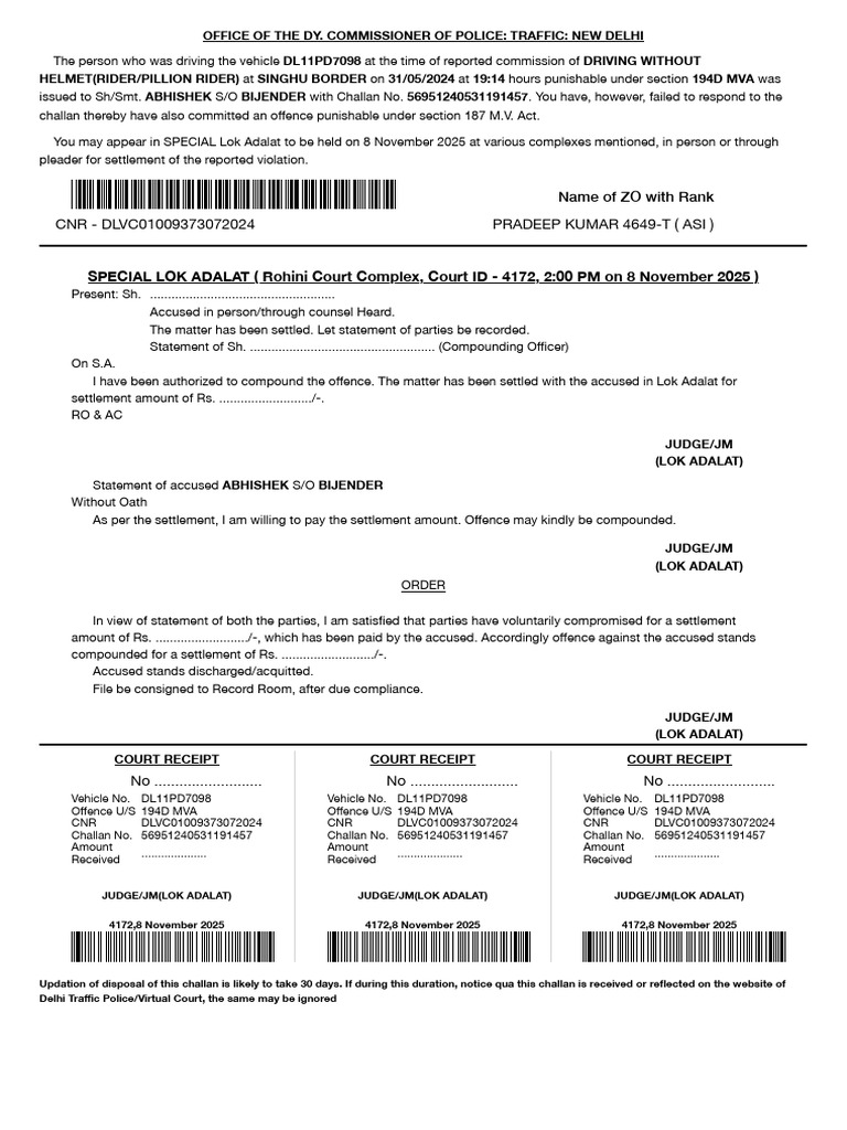 Challan | PDF | Government Of India | Government