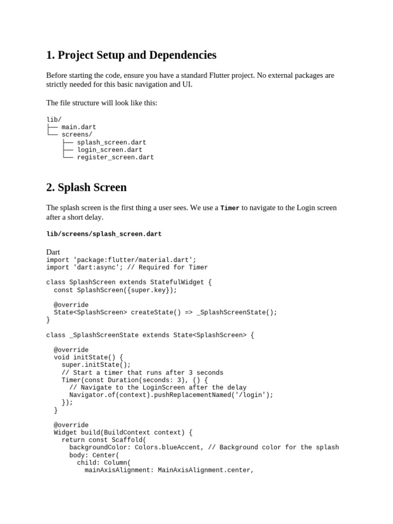 Sample Splash Login Register | PDF | System Software | Software