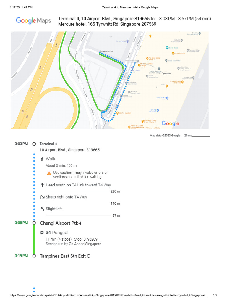 [AIRPORT-HOTEL] Terminal 4 to Changi Airport Ptb4 | PDF