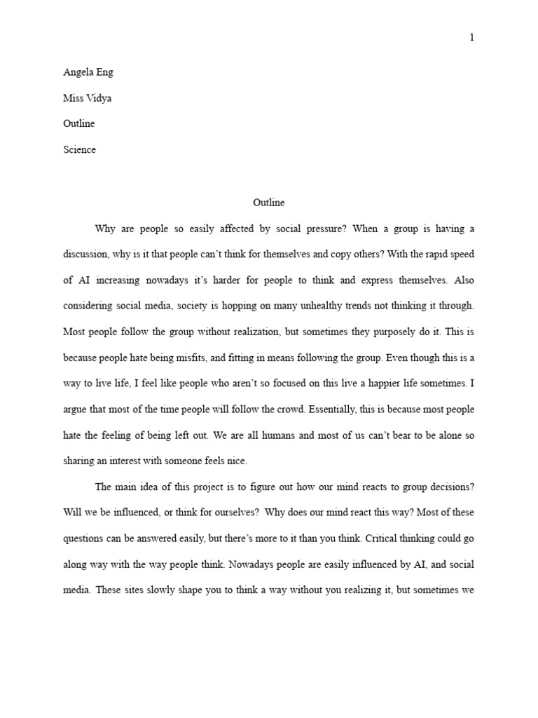 Science Journal Outline | PDF