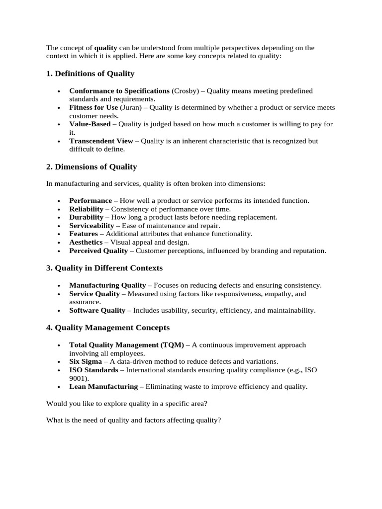Quality Control and Reliability Notes | PDF | Quality (Business ...