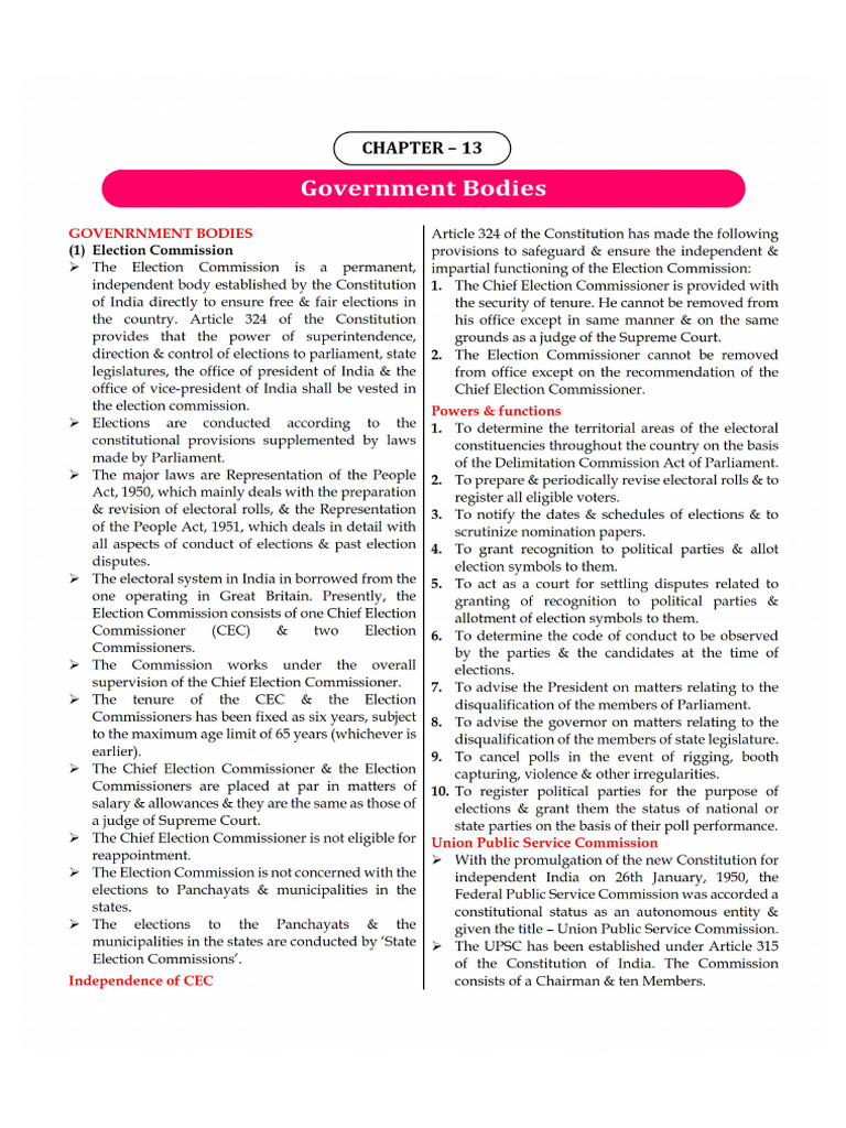 Government Bodies | PDF