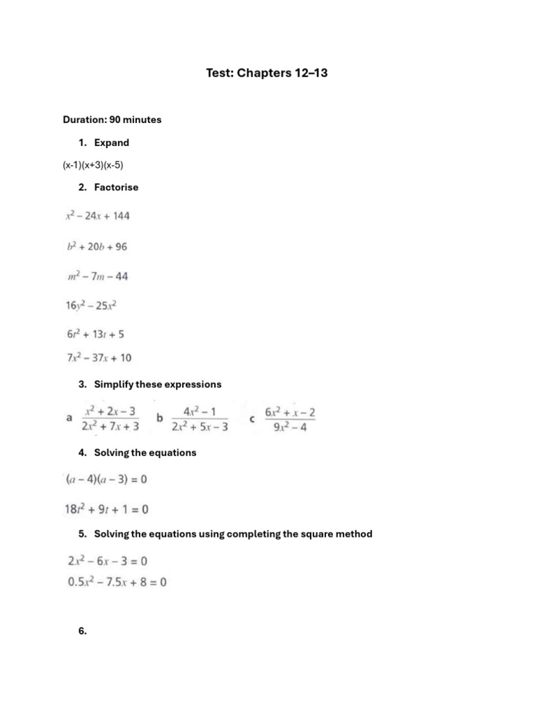 Review Test 12 13 | PDF