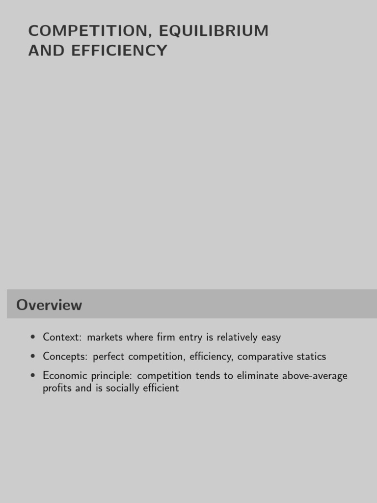 Slides04.1.Competition | PDF | Perfect Competition | Long Run And Short Run